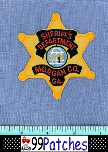 MORGAN COUNTY SHERIFF GEORGIA Police Shoulder Patch STAR SHAPE STATE ...