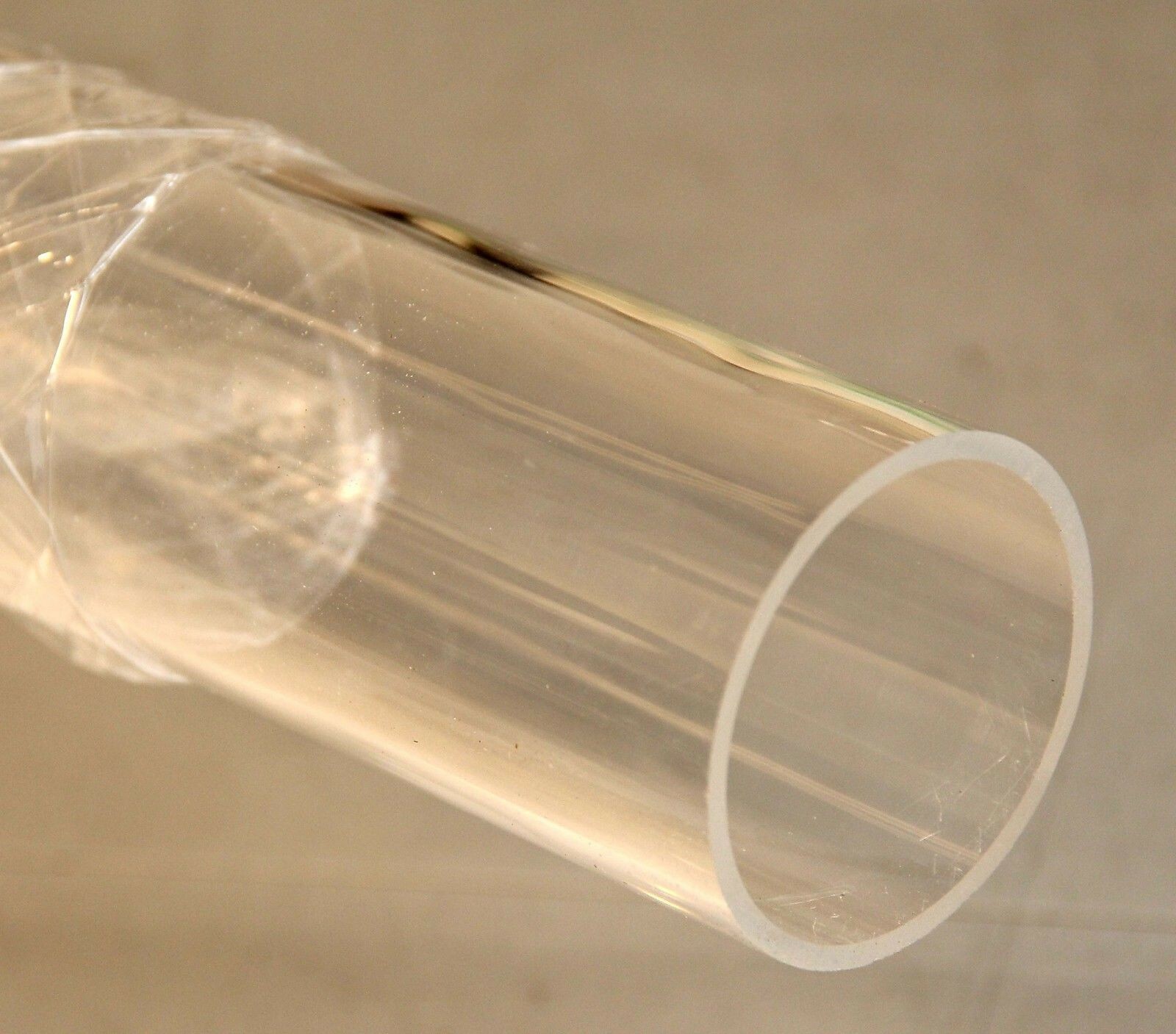 Clear acrylic Plexiglass pipe 2" 2 3/8" OD fits standard 2" PVC ...