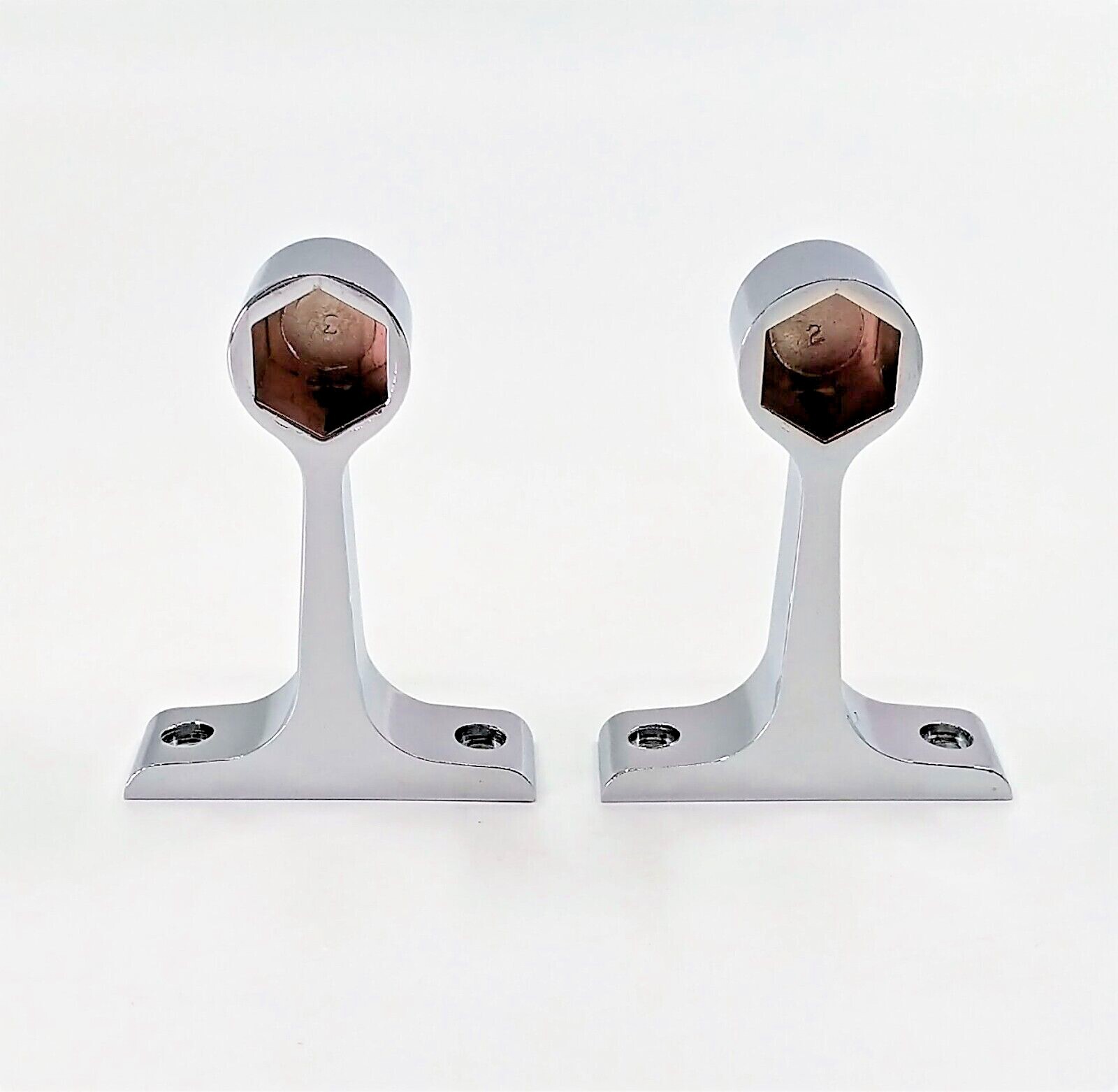 NOS! Chrome "Tempo" Hexagonal Towel Bar Posts by Hall-Mack, #893 SHIPS ...