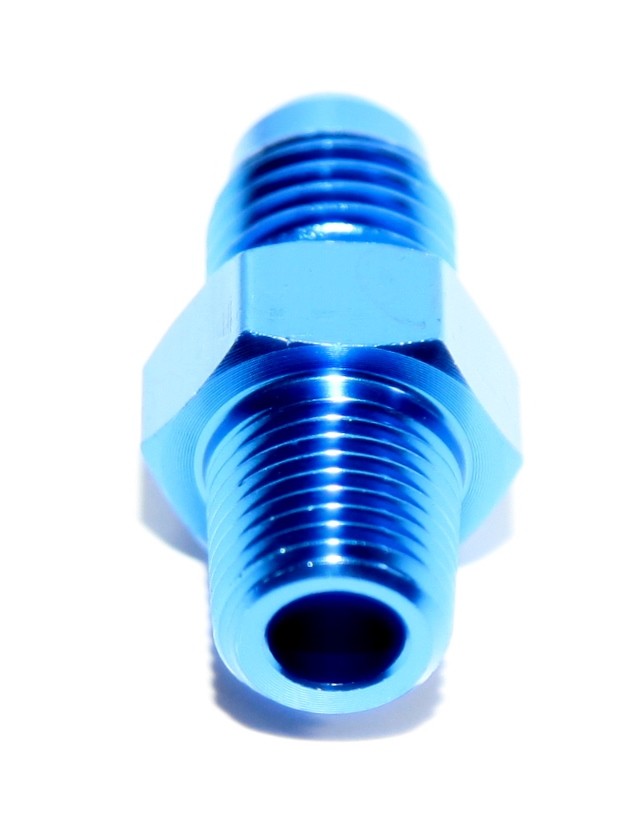 4AN AN-4 TO 1/8" NPT Male Thread Aluminum Anodized Fitting Adapter BLUE ...