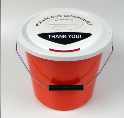 New pack of 3 charity street collection fundraising Donations buckets ...