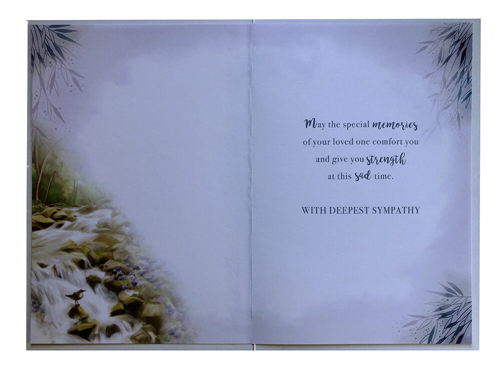 Brother Sympathy Condolence Card Sad Loss Of Your Waterfall Design ...