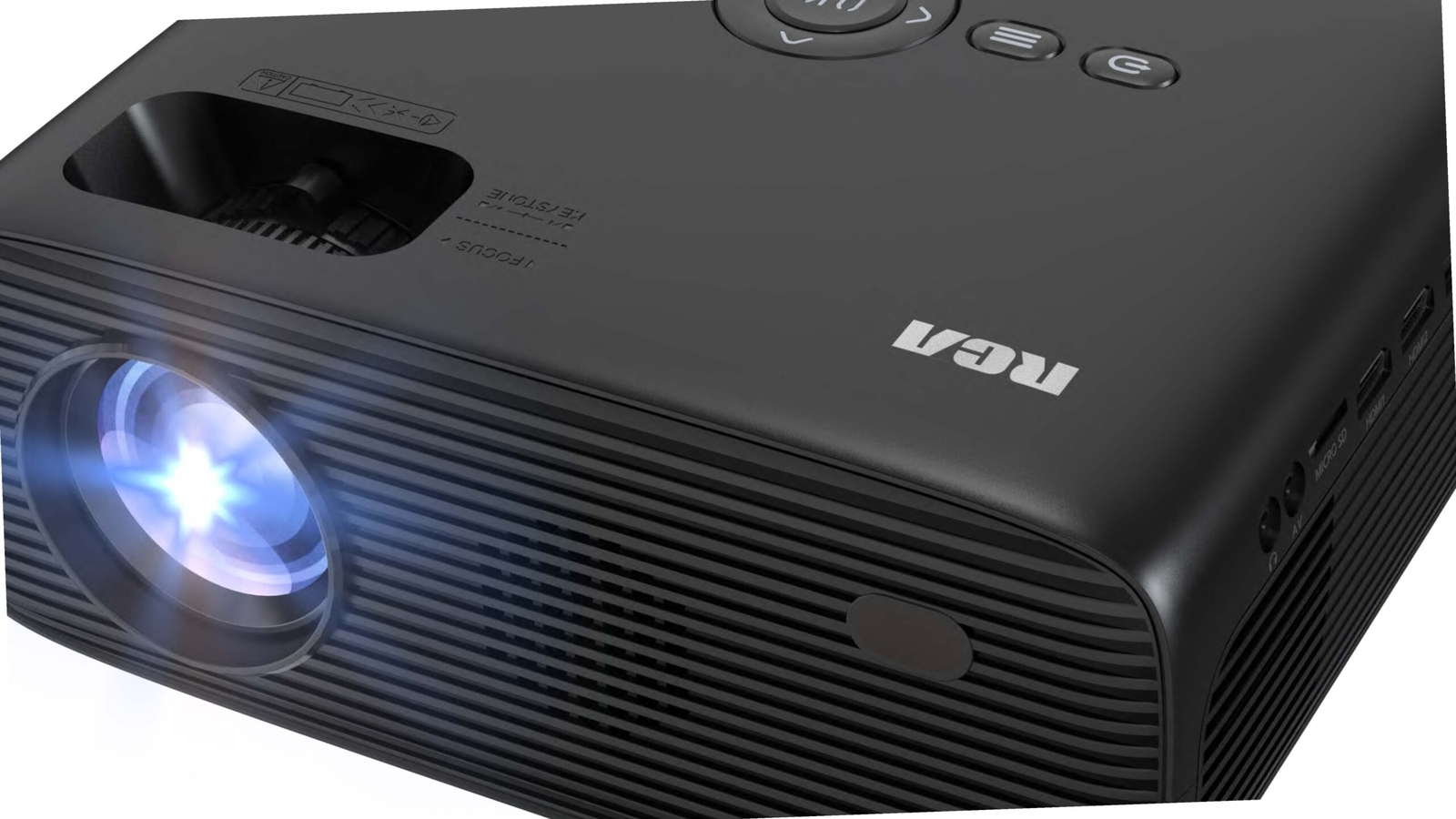 RCA 1080P Home Theater Projector, 250 LMs, HDMI ports, Black RPJ280-12HSC