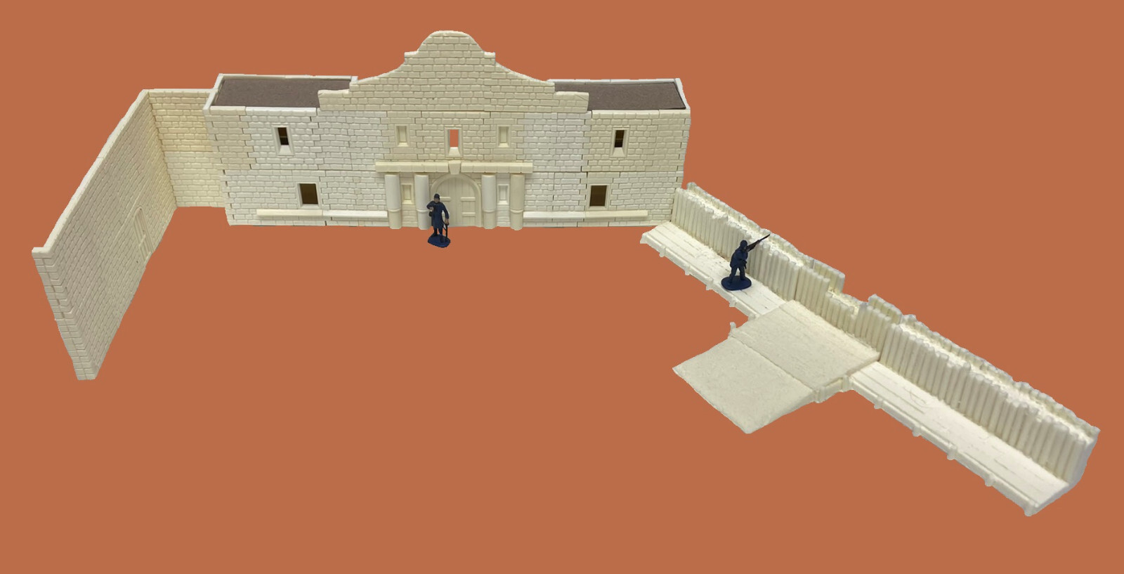 Alamo Chapel Front Diorama Play Set 66 Pc Kit 1/72 Scale Model Diorama ...