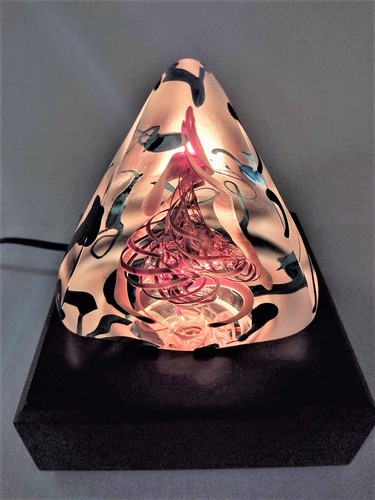 SPECTACULAR CONTEMPORARY WORK OF ART • ON LIGHTED BASE.• | eBay