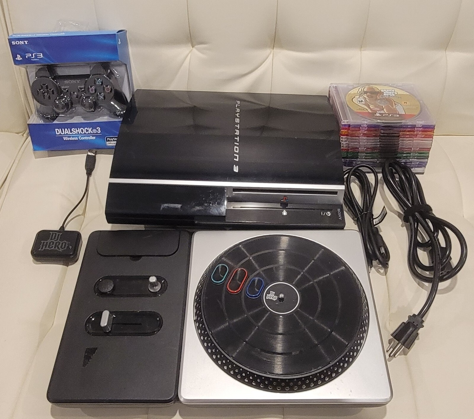 Sony Playstation 3 PS3 40GB System Console-CECHH01 Bundle 18 games ...