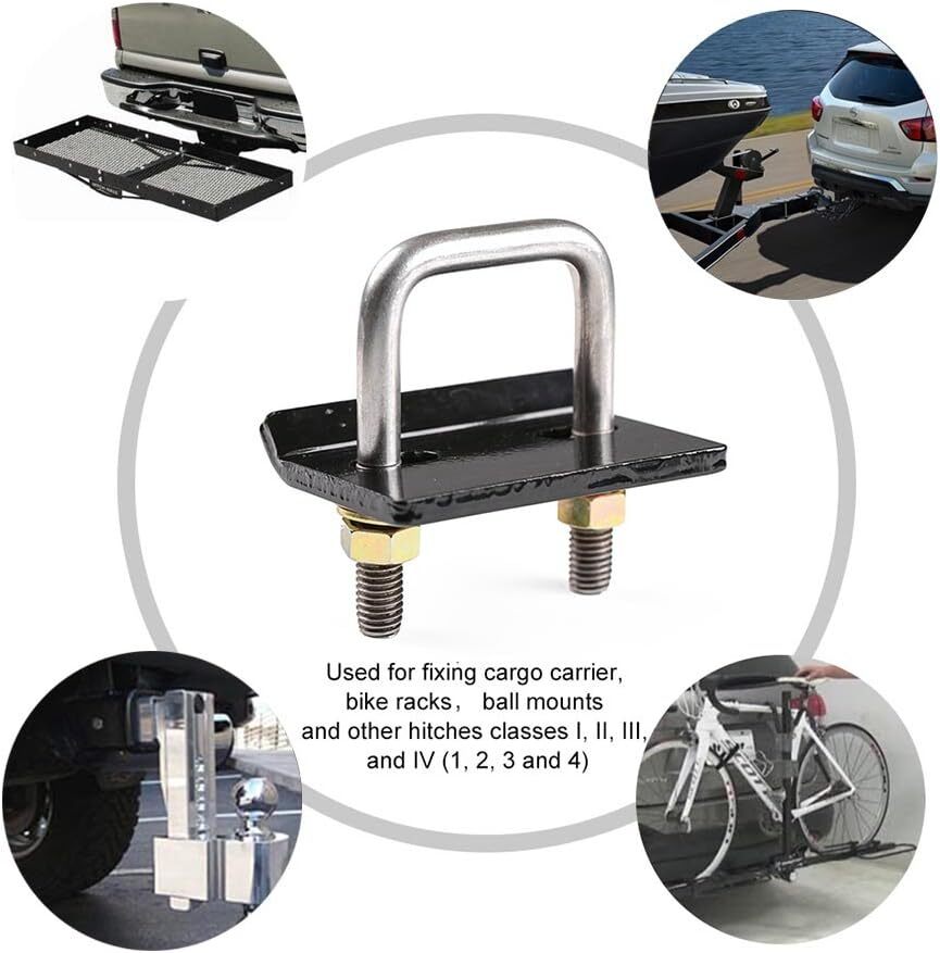 2″ TRAILER LOCK DOWN HITCH TIGHTENER Stabilizer Anti Rattle Tow Clamp ...