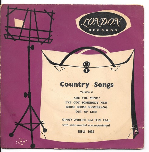 GINNY WRIGHT & TOM TALL Country Songs Vol 2 country bop UK import 45 EP ...