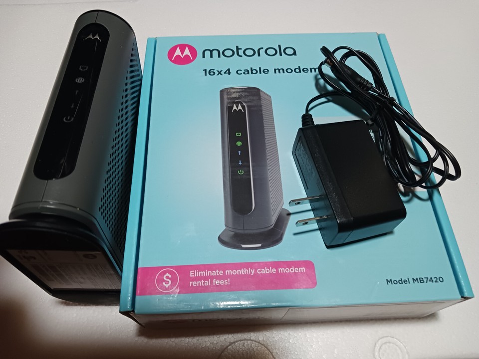 Motorola 16x4 Cable Modem Model MB7420 686 Mbps DOCSIS 3.0 855631006019 ...