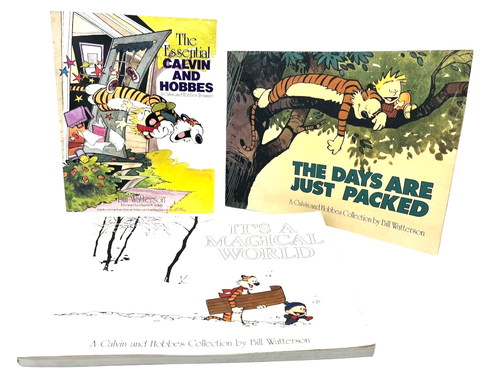 Calvin and Hobbes Bill Watterson Softcover Lot of 3 Large Comic Strip ...