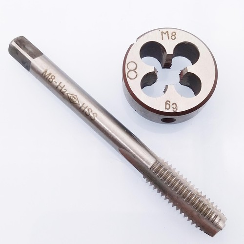 US Stock HSS M8 x 1.25mm Tap & M8 x 1.25mm Die Metric Thread Right Hand ...