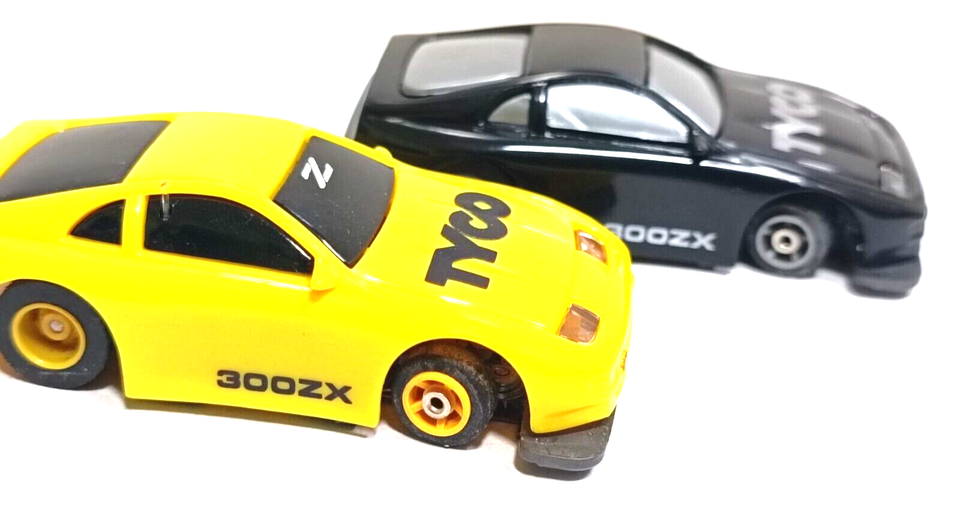 TYCO TCR Nissan 300ZX Black and Yellow with TCR wide chassis. READY TO ...