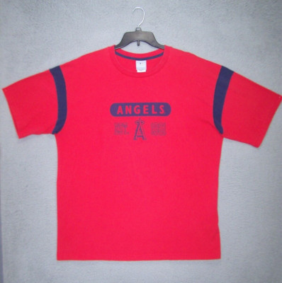 Los Angeles Angels Shirt Adult 2XL XXL Red Cotton Graphic MLB Baseball ...