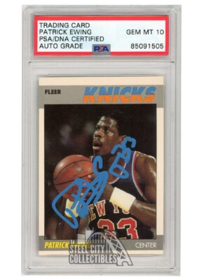 Patrick Ewing 1987-88 Fleer Autograph Card #37 PSA/DNA 10 (Light Blue) | eBay