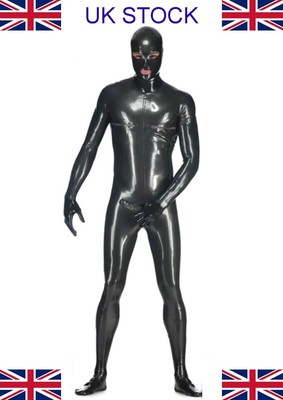 5’ 6” - 5’ 8” (165-170cm) FULL COVERAGE MENS LATEX RUBBER GIMP CATSUIT ...