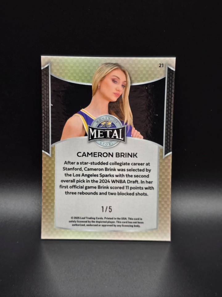 Cameron Brink /5 - 2025 Leaf Metal, Women of Sport, Green #21 | eBay