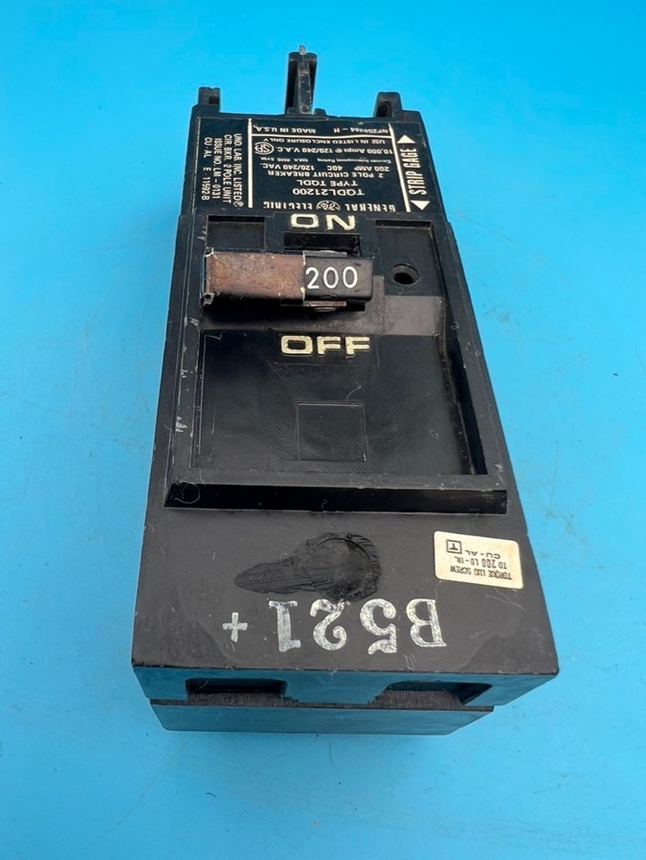 GE TQDL21200 200 Amp 2 Pole Circuit Breaker 240VAC General Electric ...