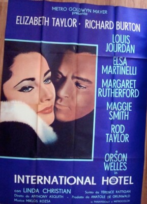 VIPs Italian 4F movie poster 55x79 ELIZABETH TAYLOR RICHARD BURTON 1963 ...