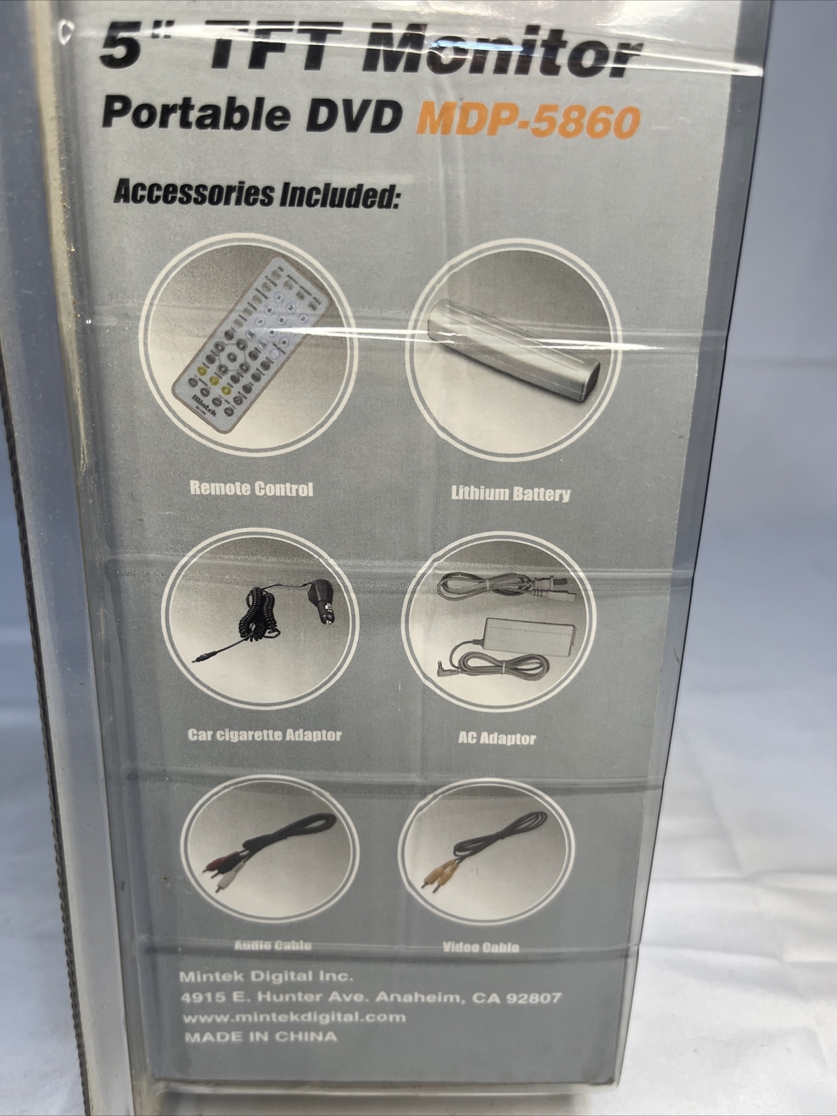 Gaming Retro Mintek 5" Monitor Portable DVD Player MDP-5860 with Remote ...