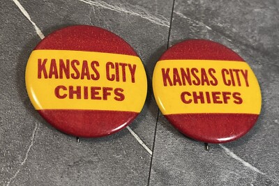 Lot Of (2) Vintage 1960’s Kansas City Chiefs Pin Button Badge Lot | eBay