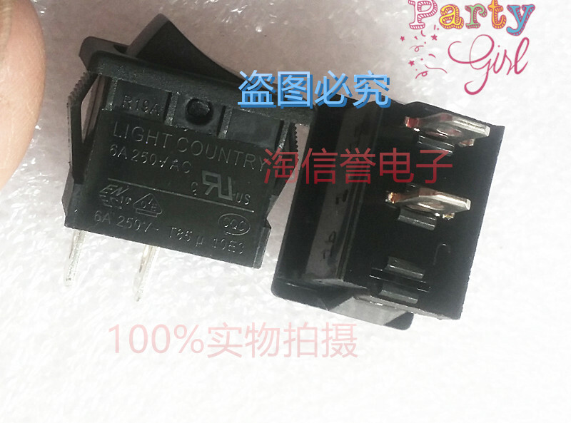 LIGHT COUNTRY R19A T85U 15*21mm Rocker switch 2 Pin 2 Position 6A ...