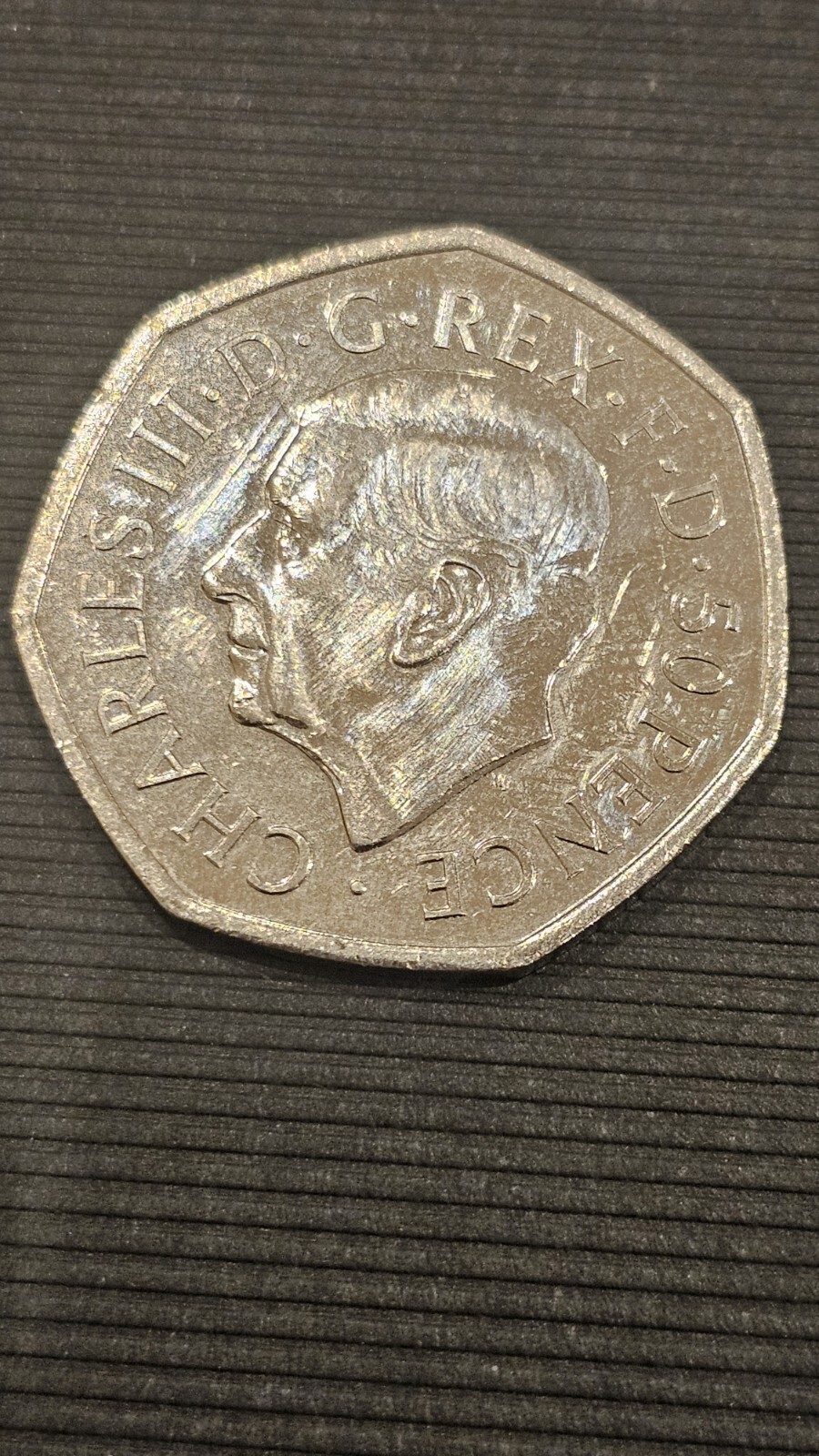 2022 KING CHARLES III - 3 - 3rd HEAD NEW 50p PENCE PIECE Light ...