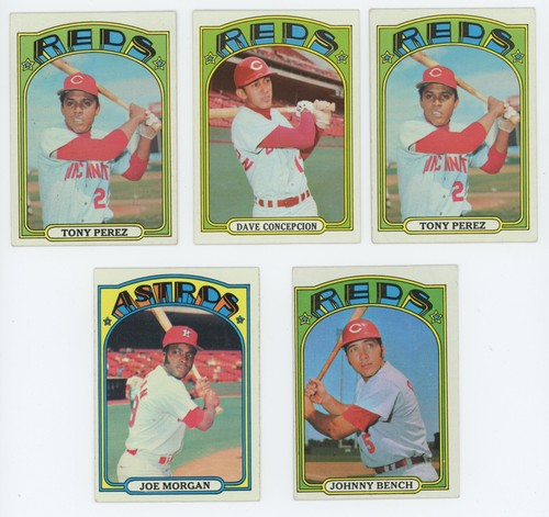 1972 Topps Cincinnati Reds Lot of 5 Morgan,Bench,Perez,Concepcion | eBay