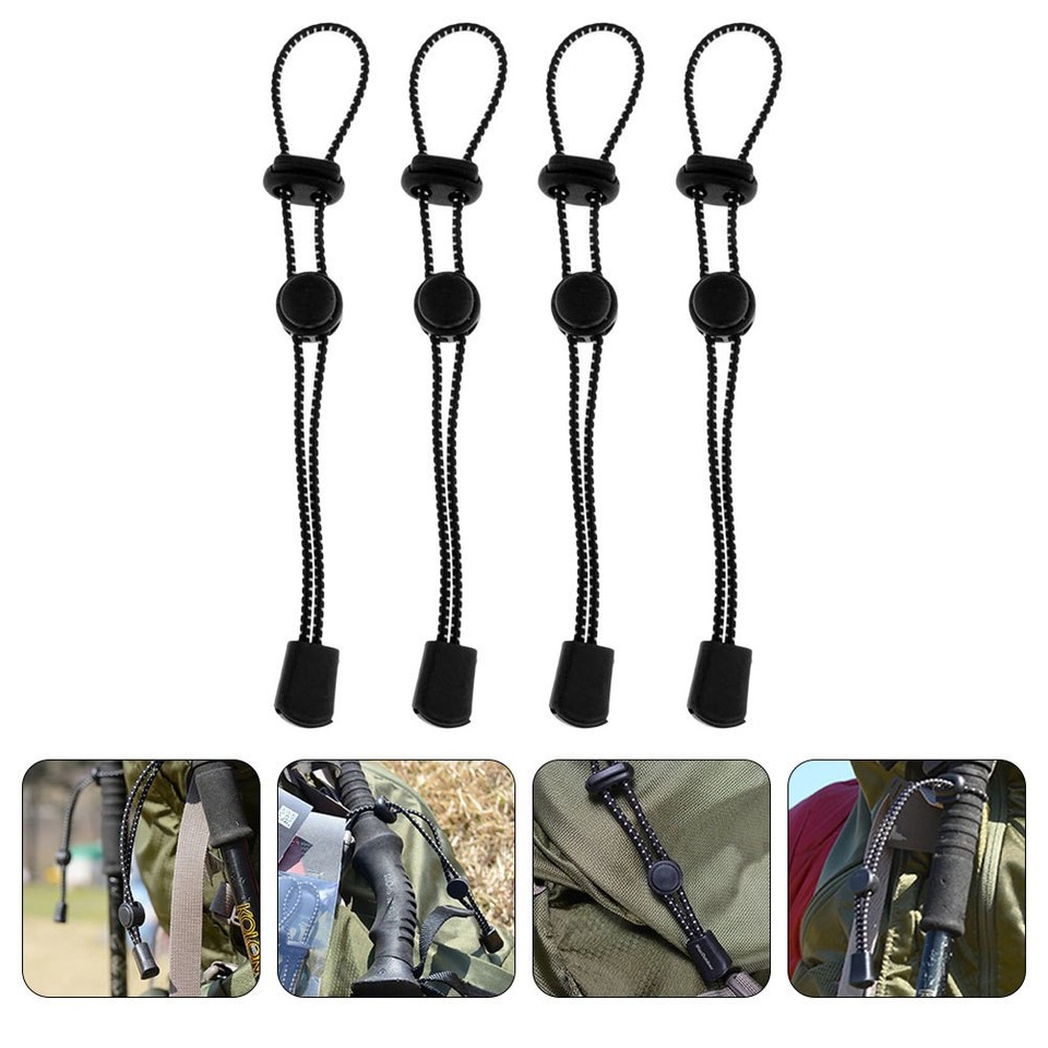 4Pcs Climbing Stick Strap Adjustable Elastic Rope for Hiking Backpack ...