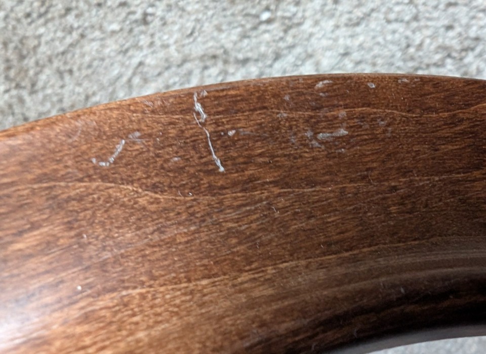 Bard’s Products wood frame round brown hardwood plate art vintage USA ...