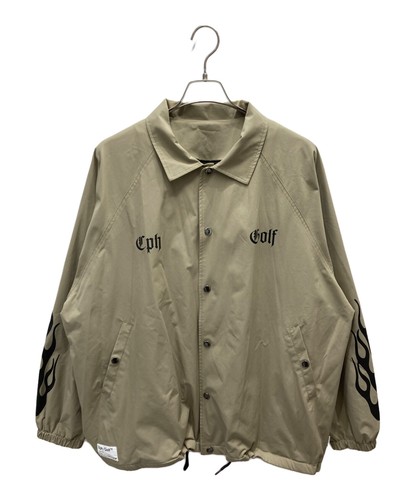 CAPTAINS HELM GOLF NASTY LOGO COACH JACKET Size: XL Beige Men | eBay ...