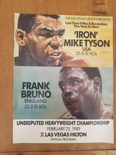 BOXING PROGRAMME MIKE TYSON V FRANK BRUNO @ LAS VEGAS HILTON 25TH ...