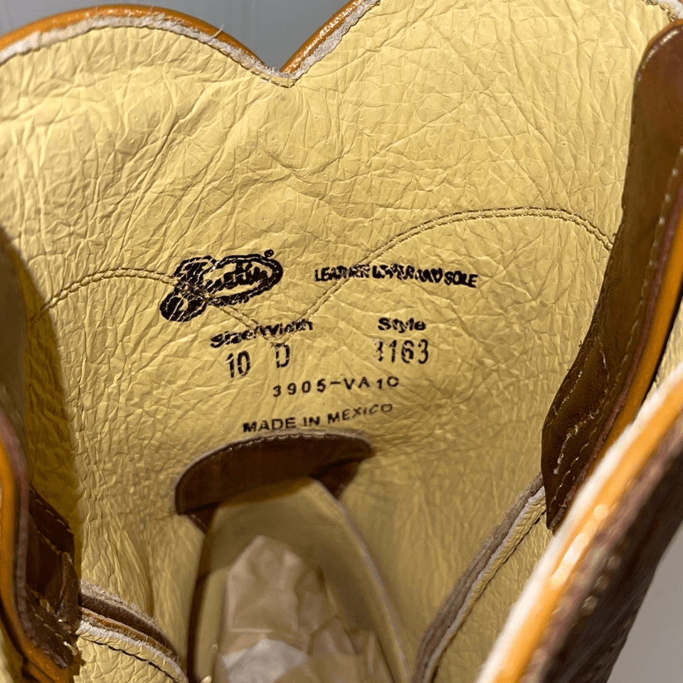 Justin Mens Classic Leather Jackson Roper Cowboy Boots Chestnut Size 10 ...