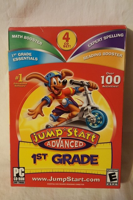 Jump Start Advanced 1st Grade PC Cd-rom Software 4 CD Set Over 100 ...