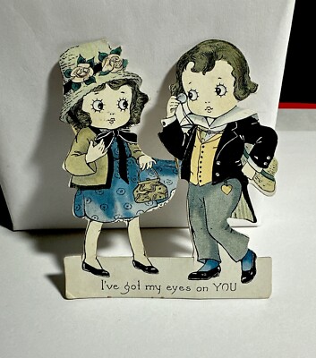 Vintage Antique Valentines Day Card For Cut I’ve Got My Eyes On You | eBay