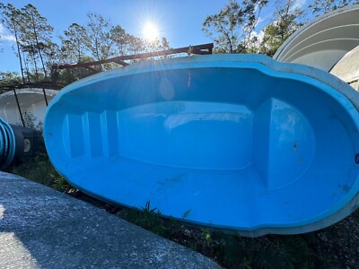 Fiberglass pool shell New Italy Plus w/ECOFINISH (7.4x16.4x3.10 deep ...