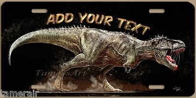 T-REX Tyrannosaurs painting LICENSE PLATE, personalized, made in USA | eBay