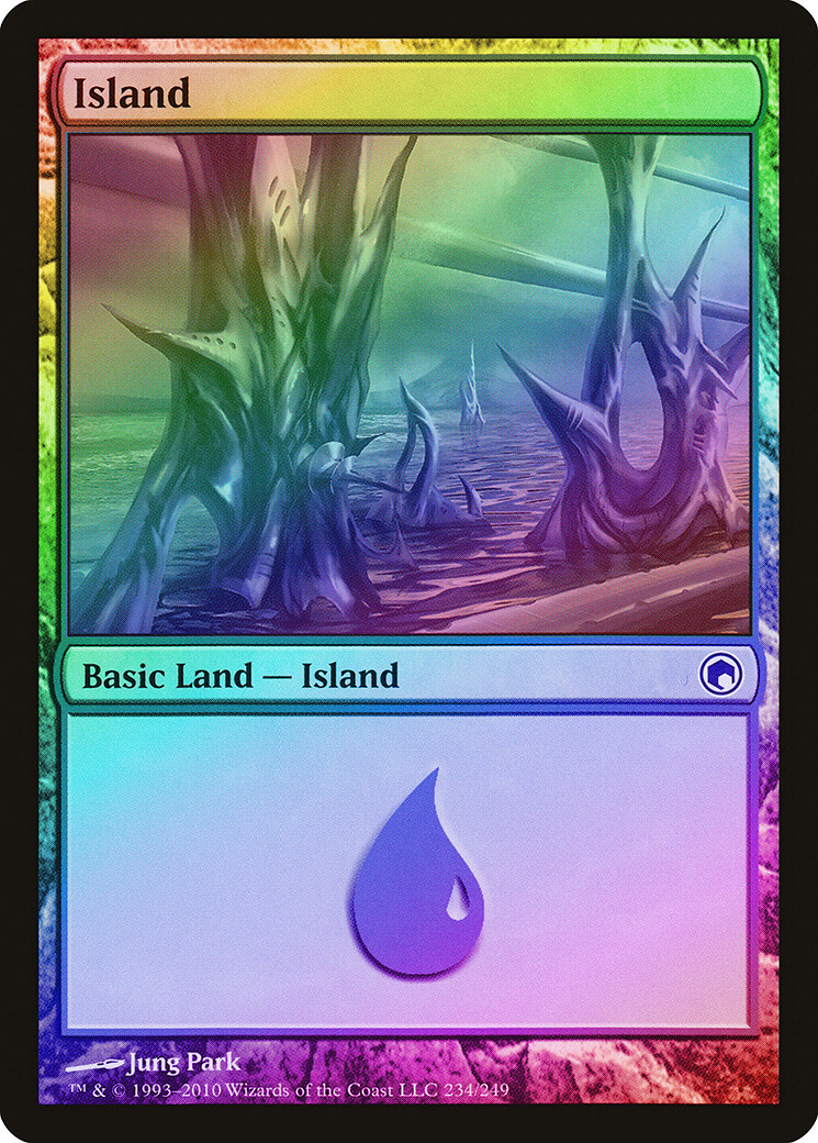 Island (234) FOIL Scars of Mirrodin PLD Basic Land MAGIC MTG CARD ...