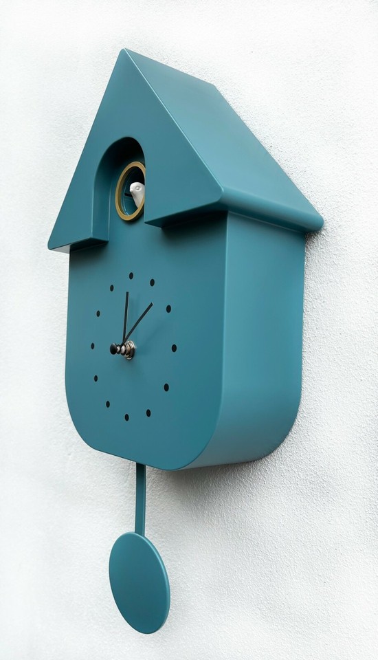Cuckoo Clock Wall Clock Modern Chalet-Style with bird tweeting sound 4 colours | eBay UK