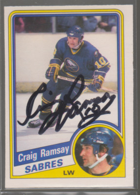 Autographed 84/85 OPC Craig Ramsay - Sabres | eBay