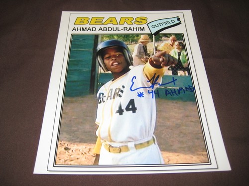 BAD NEWS BEARS "AHMAD ABDUL-RAHIM" ERIN BLUNT RARE AUTOGRAPH PHOTO COA ...