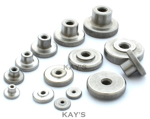 KNURLED THUMB NUTS STAINLESS STEEL HAND GRIP KNOBS M2 M2.5 M3 M4 M5 M6 ...