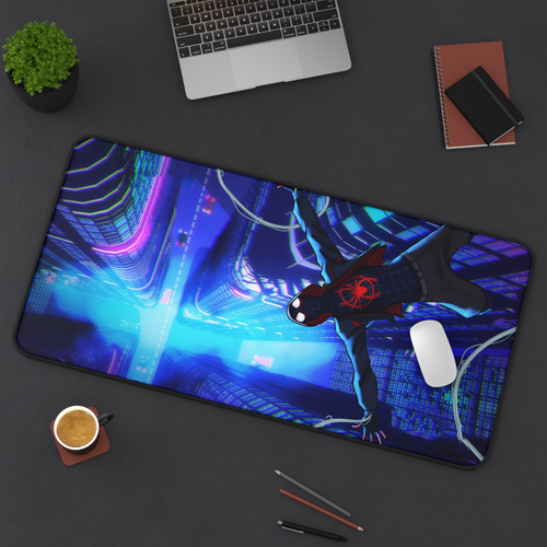 Spiderman Miles Morales Desk Mat, Gaming keyboard mat, mousepad large ...