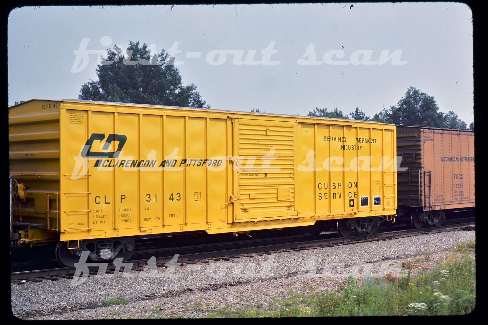 F Original Slide - Clarendon & Pittsford CLP 3143 BRAND NEW Box Car ...