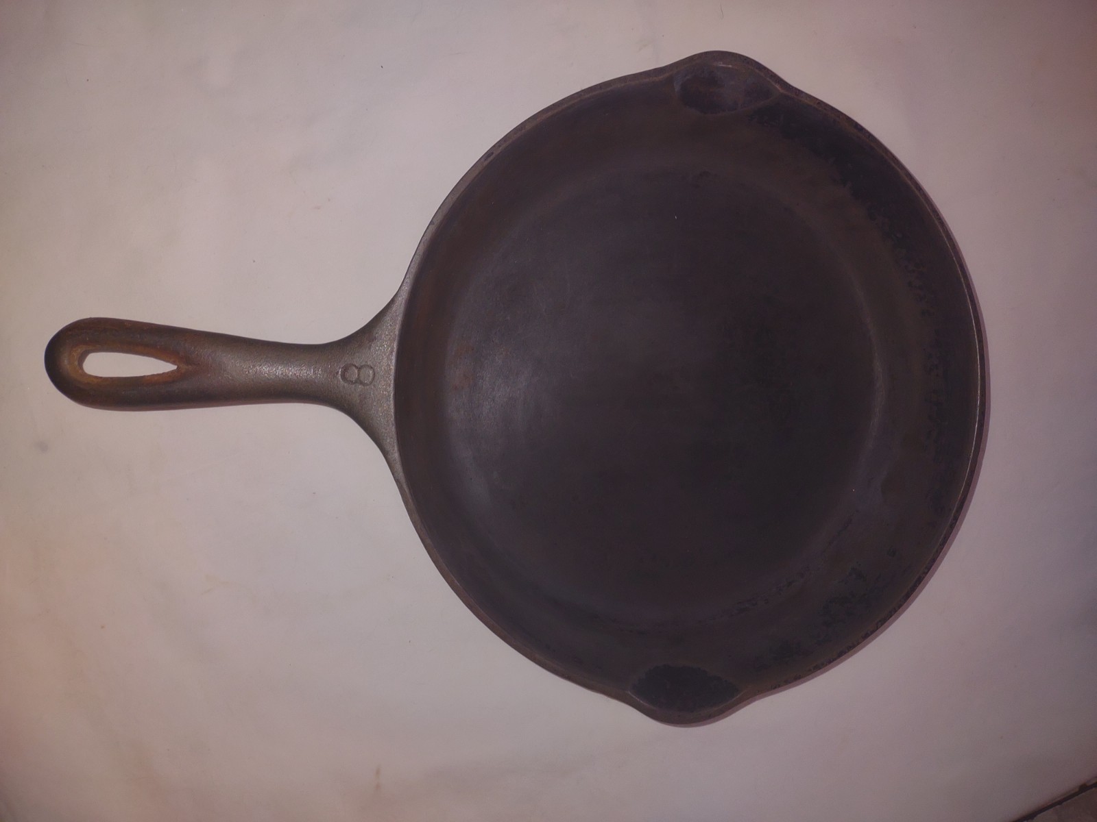 Vintage Wagner Ware Sidney O #8 Cast Iron 1058 A Skillet 10” FLAT | eBay