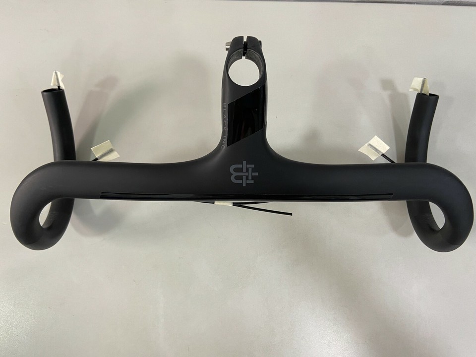 Black Inc Integrated 100mmx420mm Carbon Fiber Handlebar Barstem ...