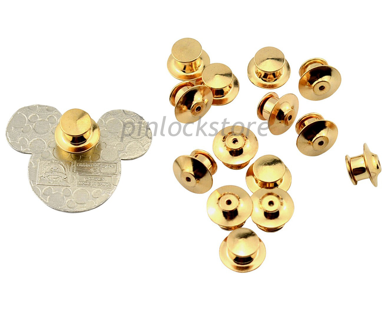 50 LOW PROFILE Locking Pin Backs/Pin Keepers For all Pin Post Pins,No ...