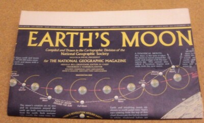 Vintage National Geographic March 1969 Map/ Poster Earth's Moon | eBay
