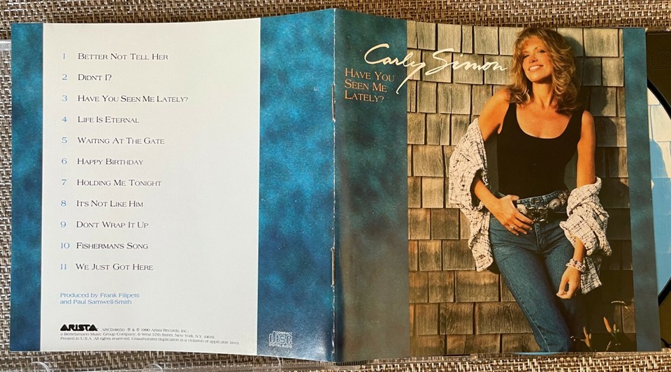 CD-CARLY SIMON Have You Seen Me Lately BETTER NOT TELL HER/LIFE IS ...