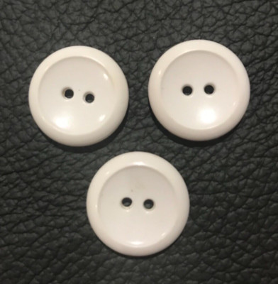3 x Brilliant White Vintage Buttons 18mm (#406) FREE POSTAGE | eBay ...