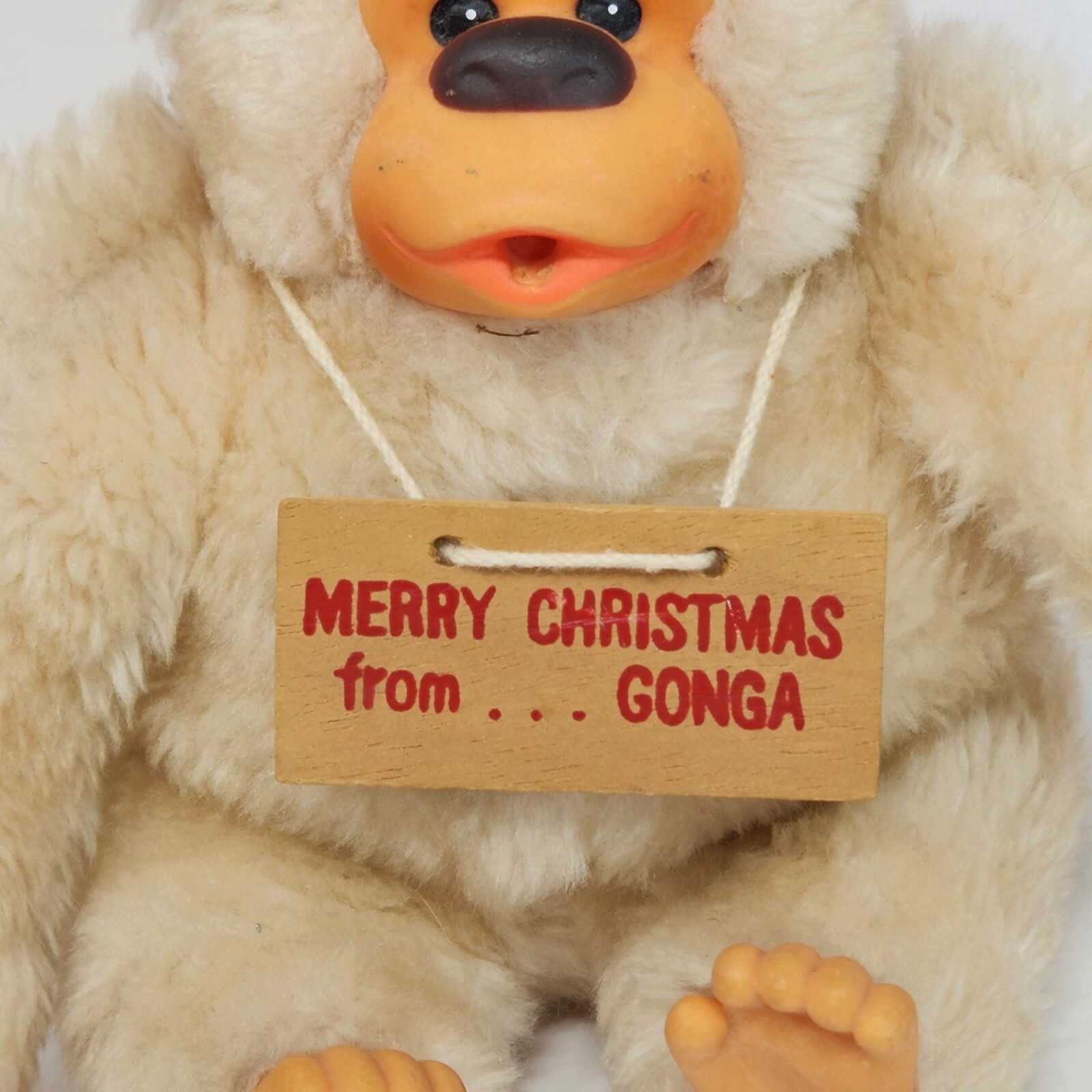VINTAGE RUSS MERRY CHRISTMAS FROM GONGA THUMB SUCKING STUFFED ANIMAL ...